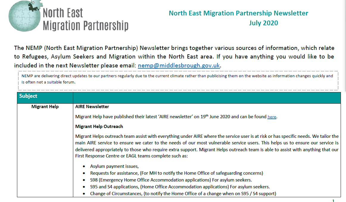 North East Migration Partnership | Working to ensure the North East of ...